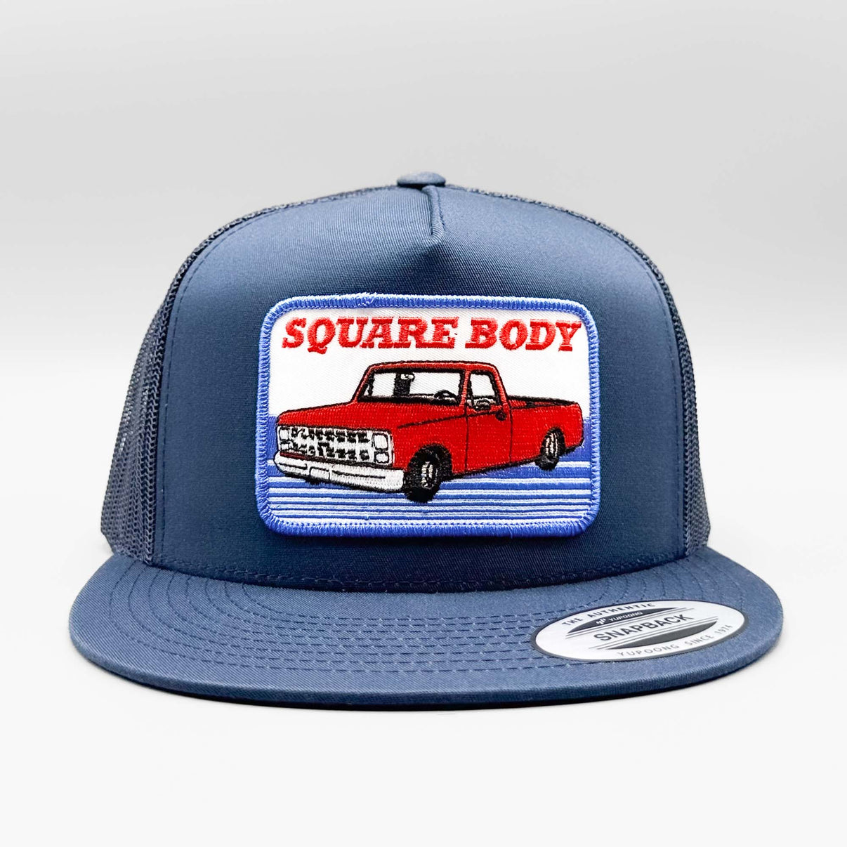 Square Body Trucker Hat, Retro Chevy GMC Truck Patch, Yupoong 6006 ...