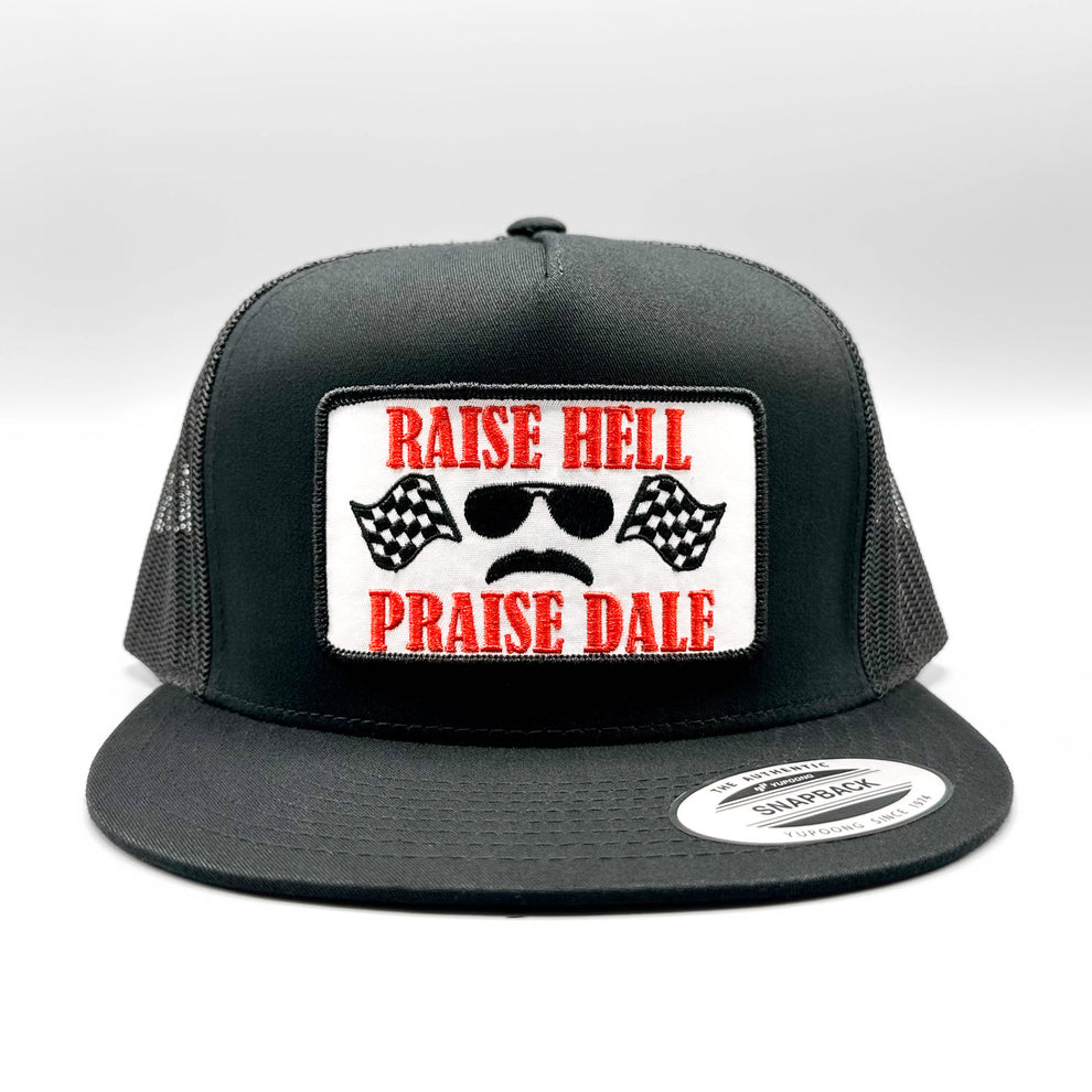 Raise Hell Praise Dale Earnhardt Nascar Trucker Hat Black Yupoong 6006 ...